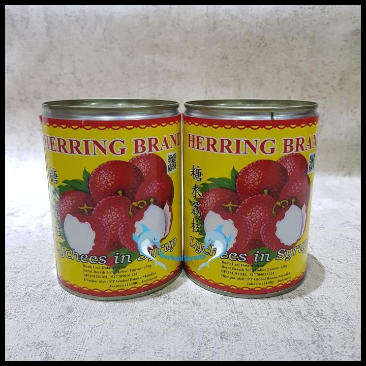 Jual Lychee Kaleng Herring Brand / Lychees In Syrup / Buah Leci Kaleng ...