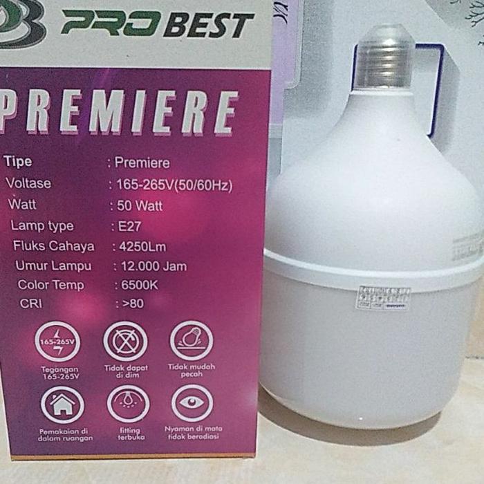 Jual SNT131 Bohlam Lampu LED Capsule Jumbo 50 Watt Putih PROBEST PREMIER SNI | | Shopee Indonesia