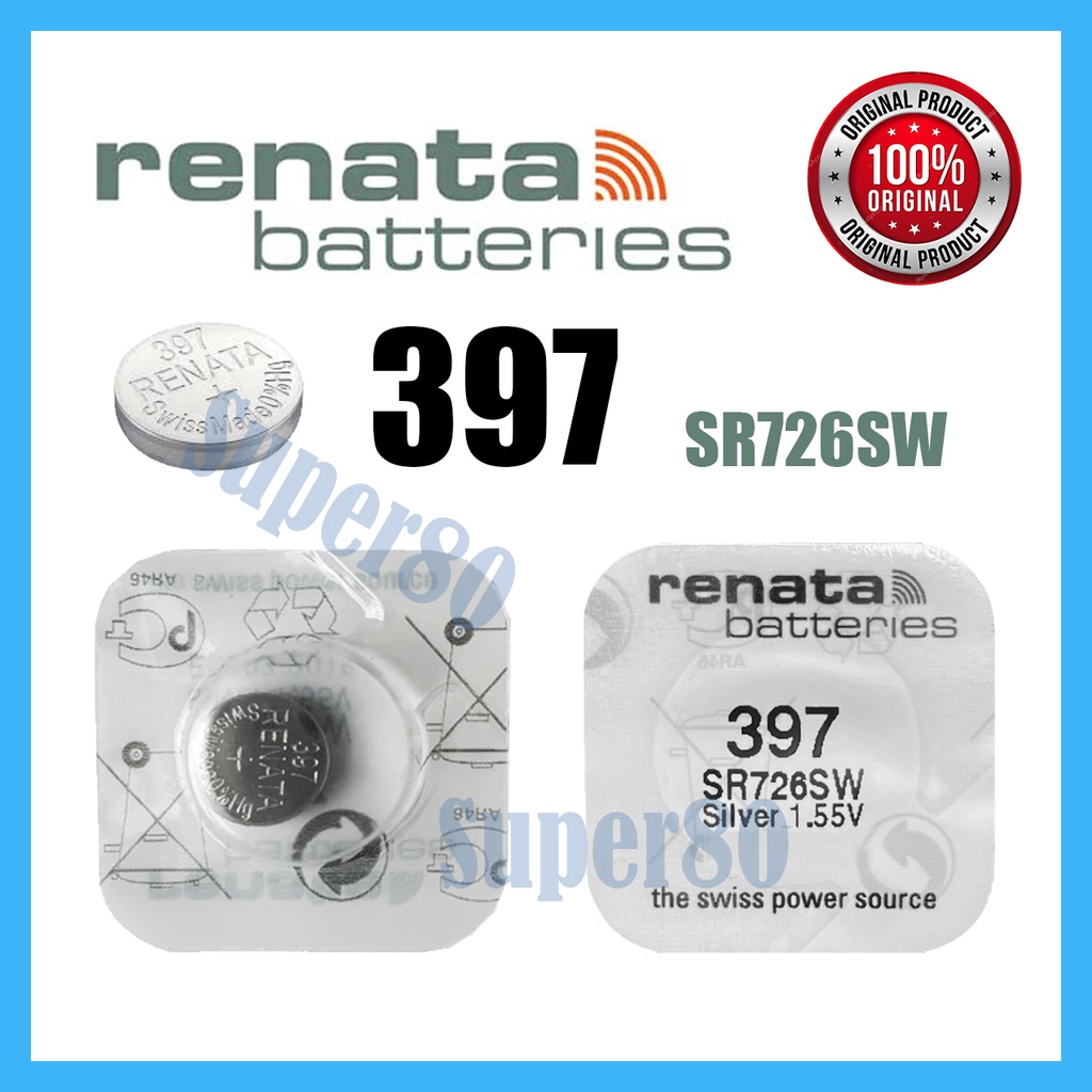 Jual Renata Ori 397 SR726SW Baterai Jam Battery Batre Asli SR 726 SW ...