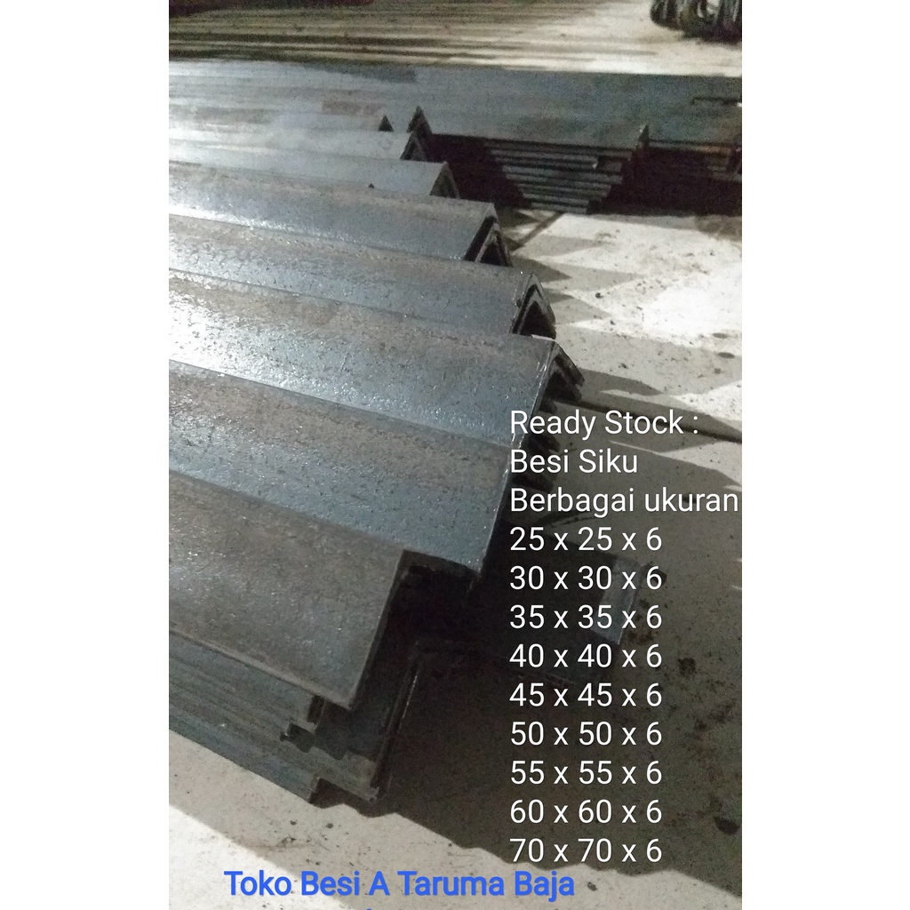 Jual SIKU BESI 50 X 50 X 6 STD Variant , Angle Bar, Besi Siku, Besi L 5 ...