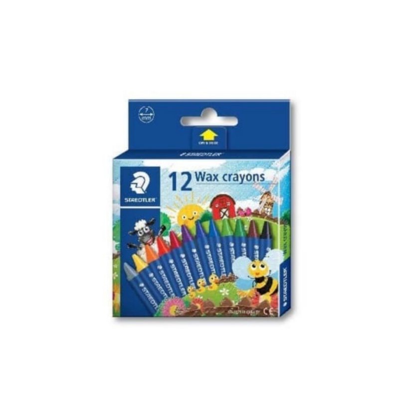 Jual Krayon 12 Warna Staedrler 2200 NC12 Wax Crayons | Shopee Indonesia