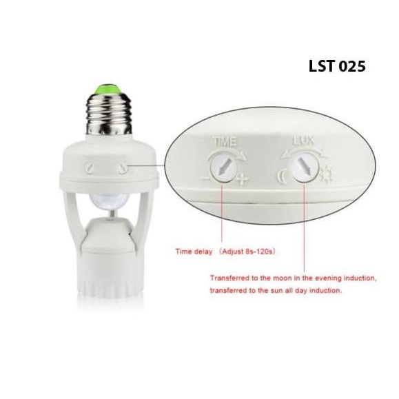 Jual Motion Sensor Plug Socket E27 Fitting Lampu Gerak Ir Infrared ...