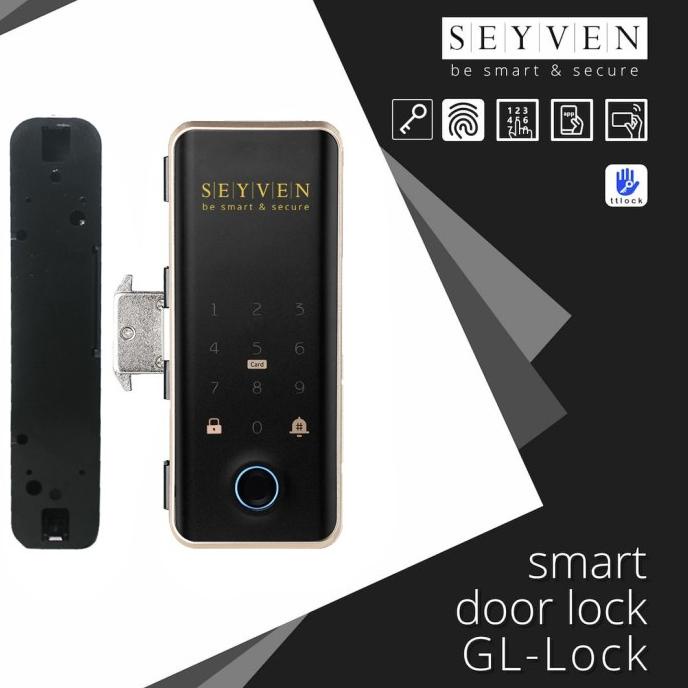 Jual Seyven smartdoor lock / smart lock pintu ALUMINIUM dan KACA ...