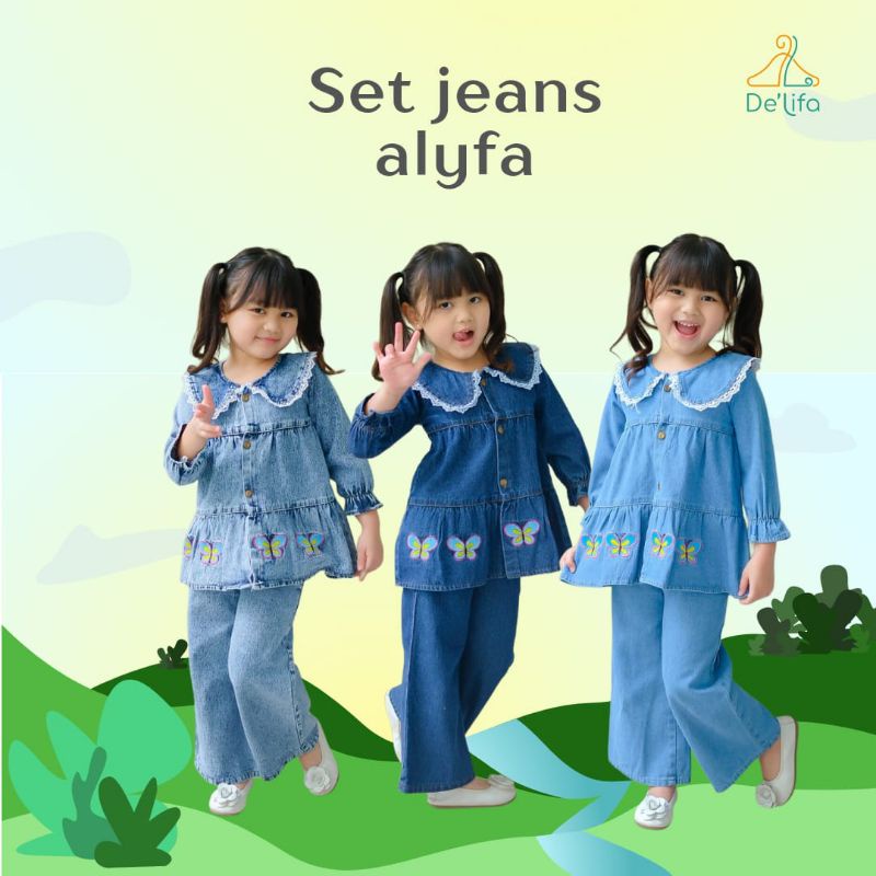 Jual Delifa set jeans Alyfa | Shopee Indonesia
