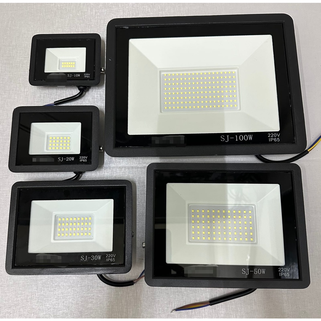 Jual Lampu Led Sorot Tembak Flood Light lampu outdor 10watt-100watt WH ...