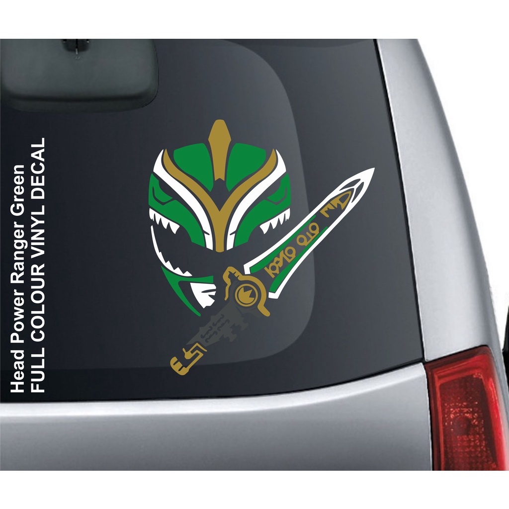 Jual Sticker Cutting Head Power Ranger Green Mobil Motor | Shopee Indonesia