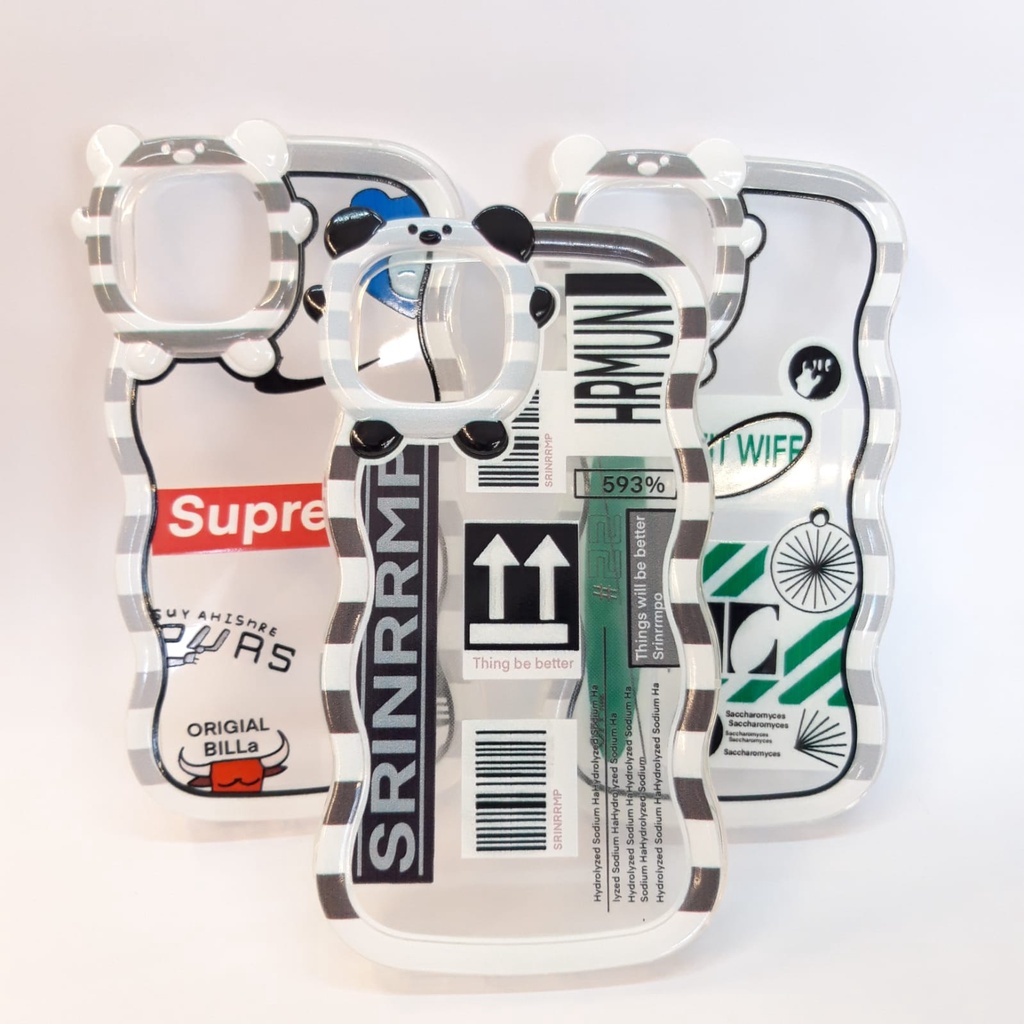 Jual Casing Case Transparan Motif Tepi Bergelombang Iphone 7+ 11 11 PRO ...