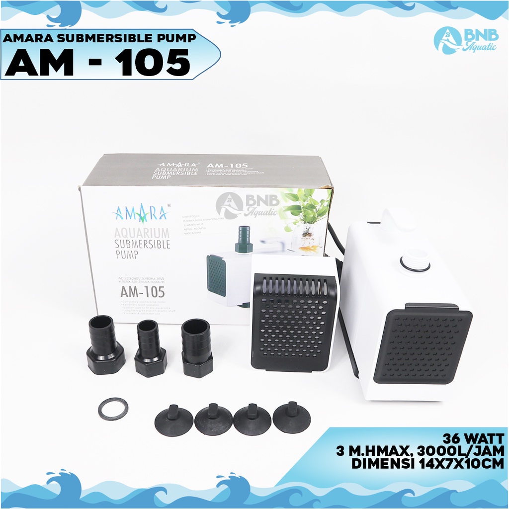 Jual AMARA AM 105 Pompa air celup kolam hidroponik aquarium aquascape | Shopee Indonesia