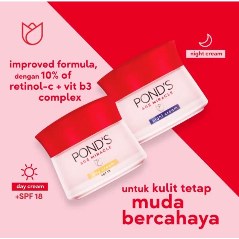 Jual Pond's age miracle brighten skin blur fine lines cream 10g ...