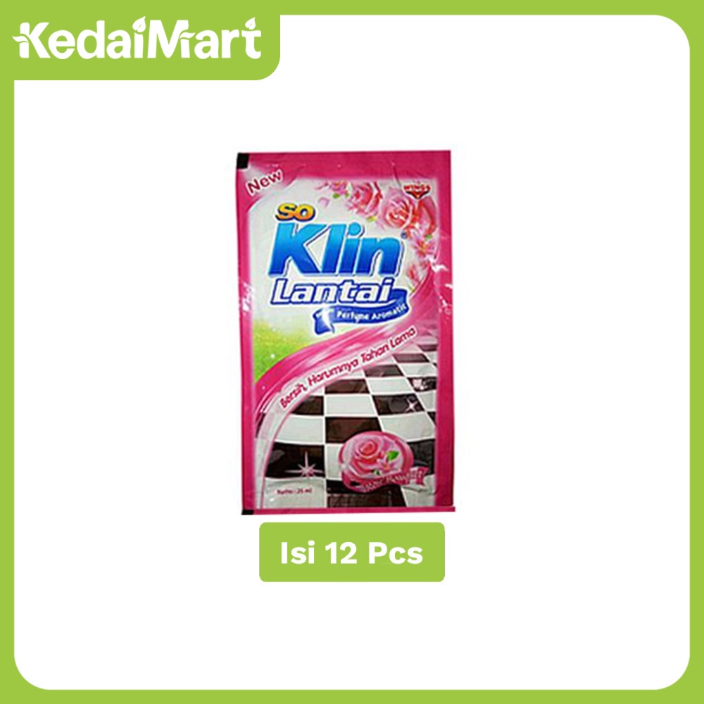 Jual So Klin Pembersih Lantai Pink Renceng Isi 12 x 25 ml | Shopee ...