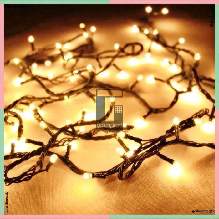 Jual Lampu Tumblr Led Hias Pohon Natal Warm White Kabel Hijau Hitam ...