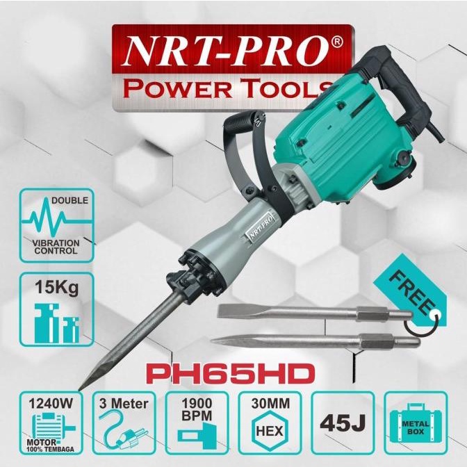 Jual NRT PRO PH 65 HD PH65 JACK HAMMER DRILL MESIN BOBOK BETON PH65HD ...