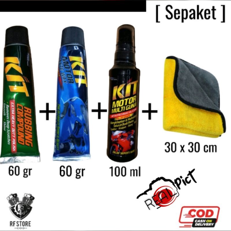 Jual Kit Rubbing Compund 60 gr/ Kit motor paste wax metallic 60 gr/ Kit ...