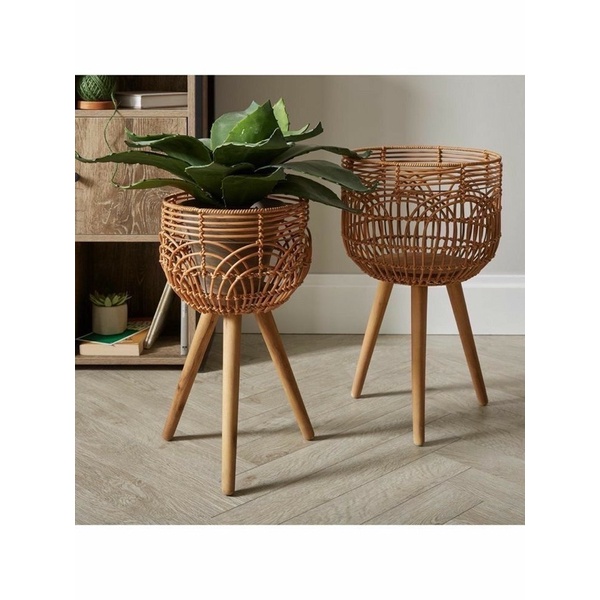 Jual POT ROTAN | POT KAYU | POT BUNGA | STANDING POT | BUNGA DAUN ...