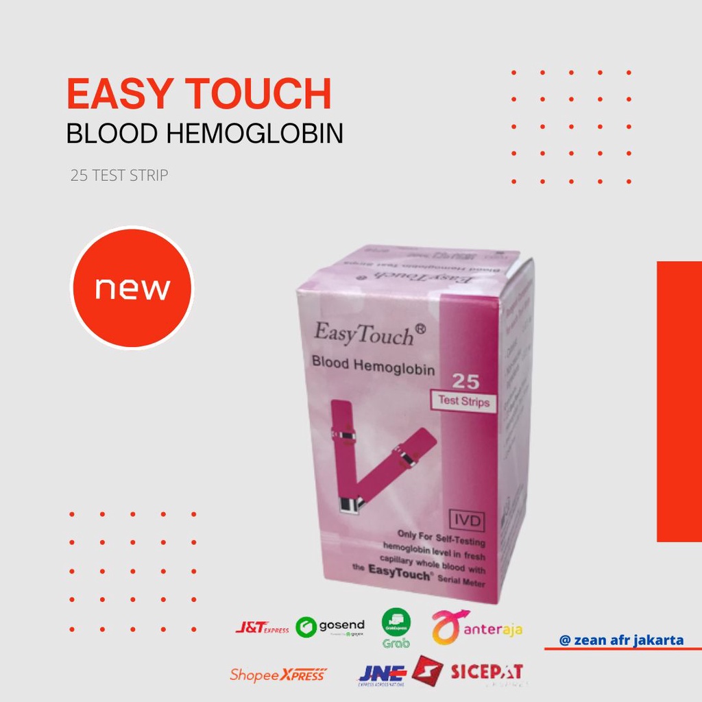 Jual Easy Touch Hemoglobin Stik 25 Test | Shopee Indonesia