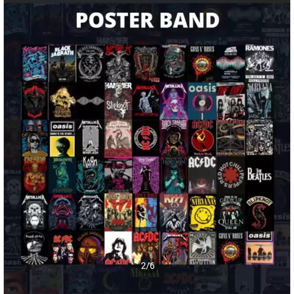 Jual POSTER DINDING A6 AESTHETIC BAND VINTAGE BISA CUSTOM | Shopee ...