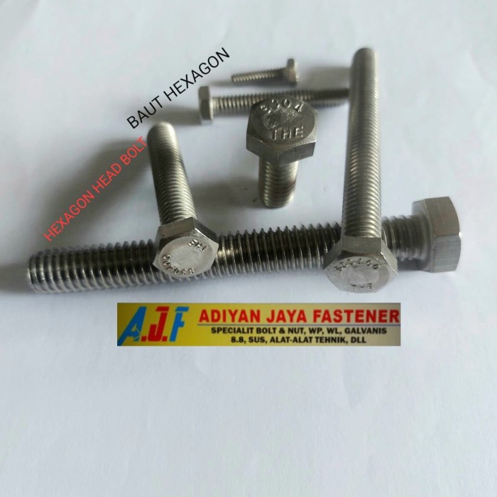Jual BAUT+MUR HEXAGON 3/4X3" T.10 SETENGAH DRAT | Shopee Indonesia