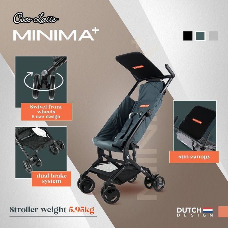 Jual Cocolatte Minima+ Plus Stroller Baby Bayi Cabin Size | Shopee ...