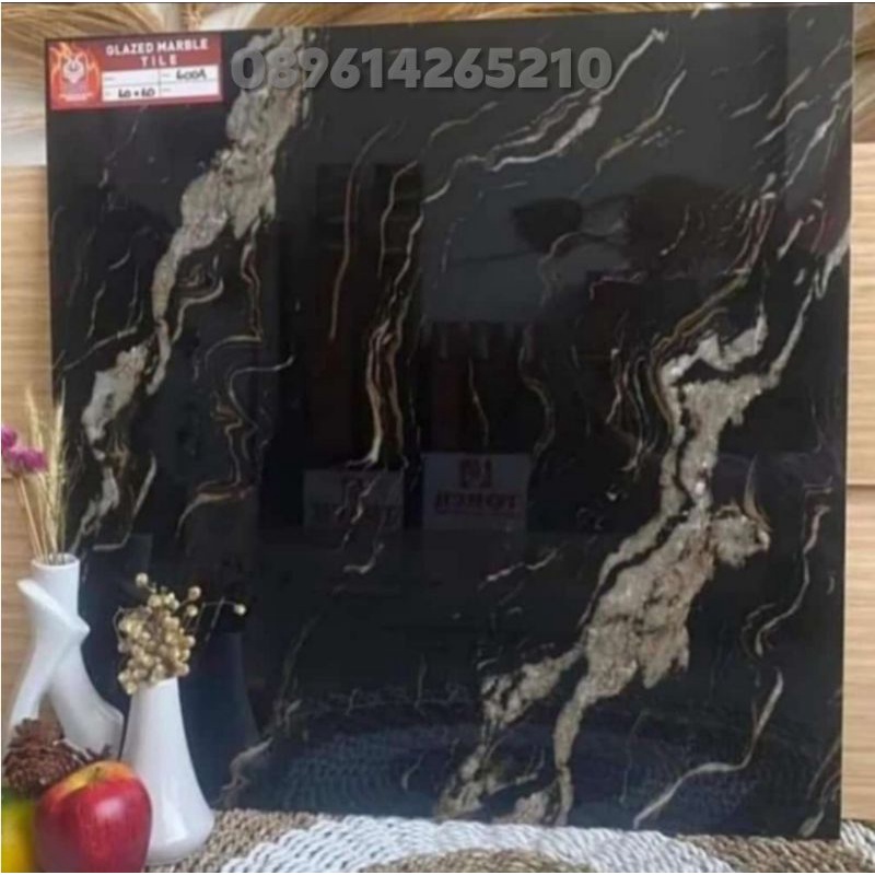 Jual granit 60x60 lantai hitam motip marmer 6004 torch | Shopee Indonesia