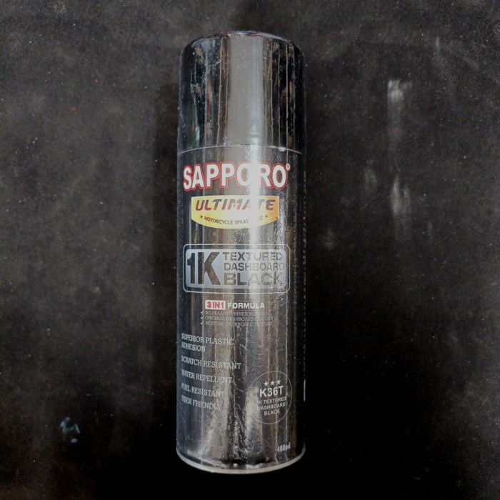 Jual cat semprot pilok sapporo ultimate k36 k36t dashboard coating black | Shopee Indonesia