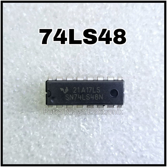 Jual ic TTL 7448 74LS48 BCD to Seven Segment Decoder SN74LS47N Dip 16p ...