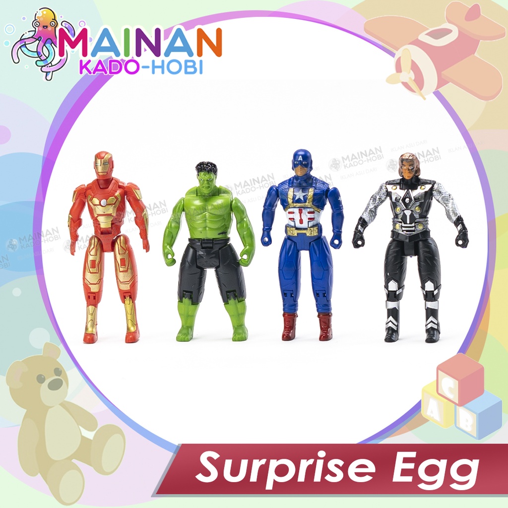 Jual MAINAN ANAK BIRTHDAY GIFT SURPRISE EGG ACTION FIGURE SUPERHERO ...