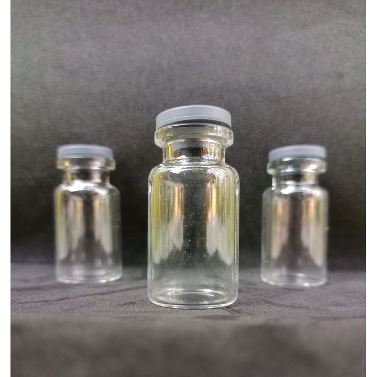 Jual BOTOL VIAL 5 ML || BOTOL KACA + TUTUP KARET || PINICILIN | Shopee ...
