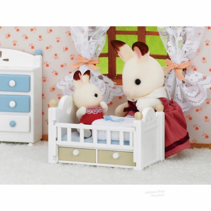 Jual Sylvanian Friends Boneka Chocolate Rabbit Baby Bed Set 5017 # ...