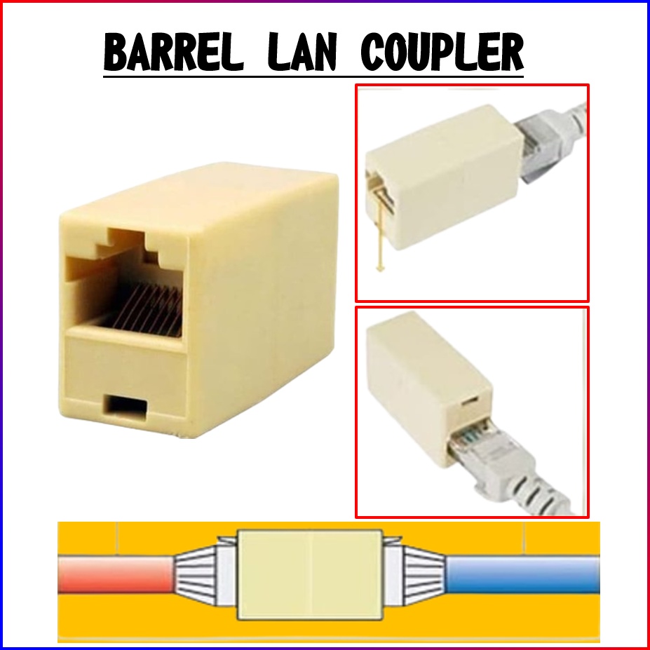 Jual BARREL II BAREL II SAMBUNGAN JARINGAN LAN RJ45 / RJ 45 | Shopee ...