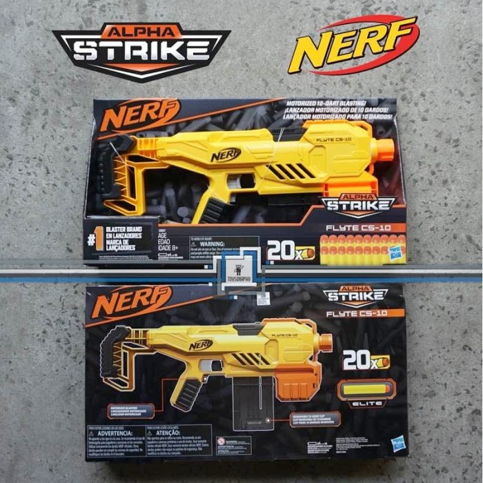 Jual Nerf Alpha Strike Flyte Cs-10 / Stryfe Automatic Otomatis ...