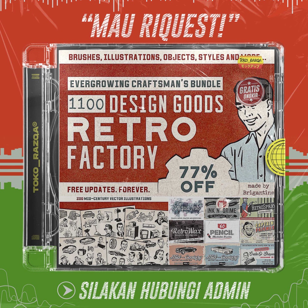 Jual 1000 Retro Factory Bundle Vector Design/Ai | Shopee Indonesia