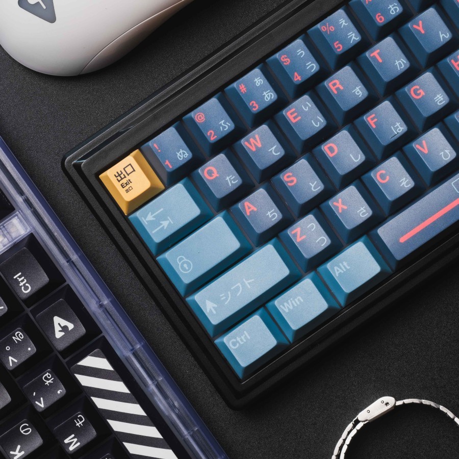 Jual Press Play Harajuku PBT Dye Sub Keycap Set Japanese Root Keyboard ...
