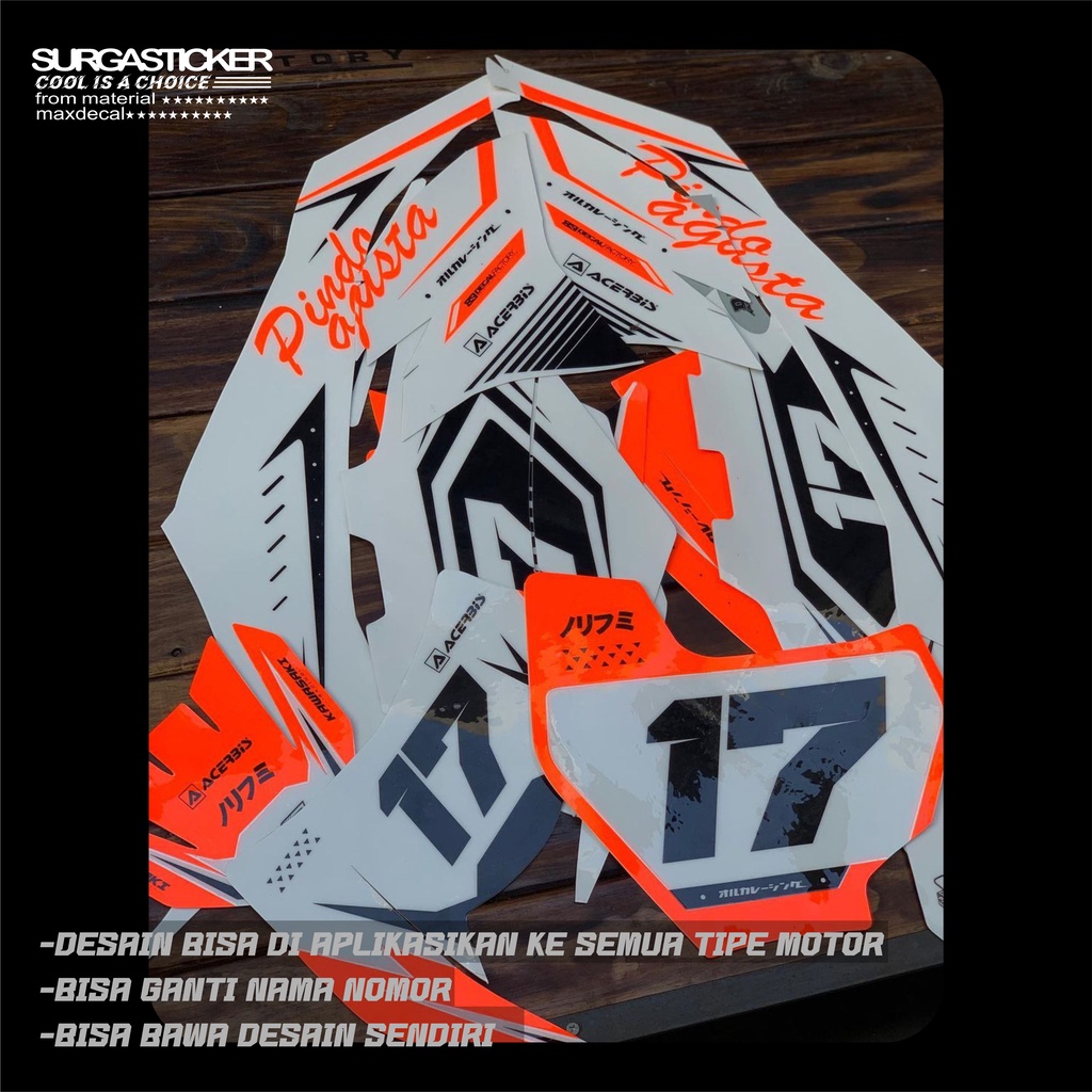 Jual DECAL SETIKER STICKER STIKER MOTOR DTRACKER FULLLBODY KEREN BEBAS ...