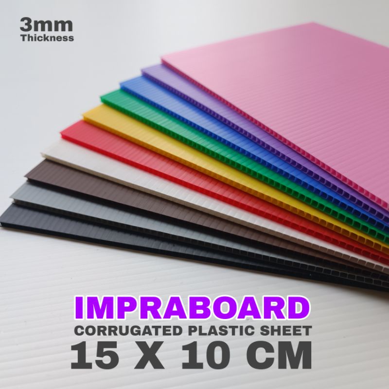 Jual infraboard impraboard 3mm 15 x 10 cm art board pp board packing ...