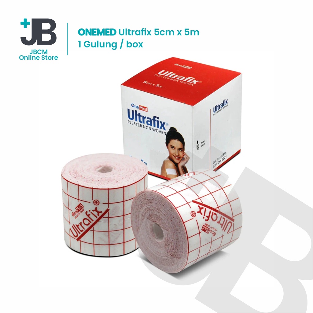 Jual ONEMED Ultrafix 5cm x 5m Medical Tapes Non Woven (5cm x 5m ...