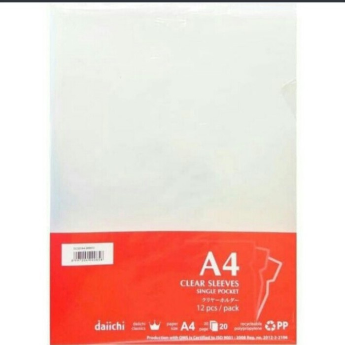 Jual Holder Map Bening A4 Merk Daichi / Clear Holder A4 | Shopee Indonesia