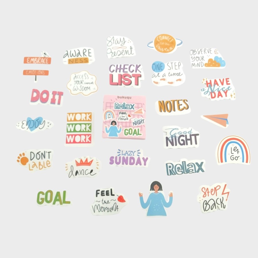 Jual Bukuqu Stiker Journal SJ022 Relax untuk Notebook, Planner | Shopee ...