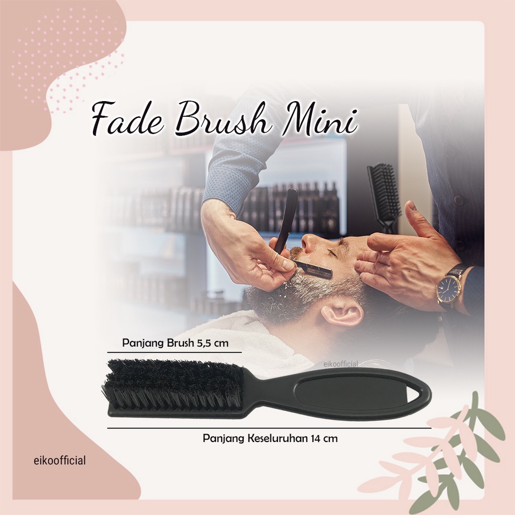 Jual Sikat Kuas Fade Mini Hitam BrushBarber Pangkas Cukur Potong Rambut ...