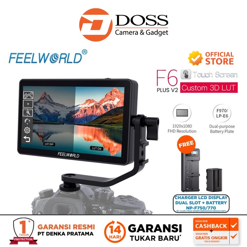 Jual Feelworld F6 Plus V2 6 Inch 4k Hdmi Lut Monitor Shopee Indonesia