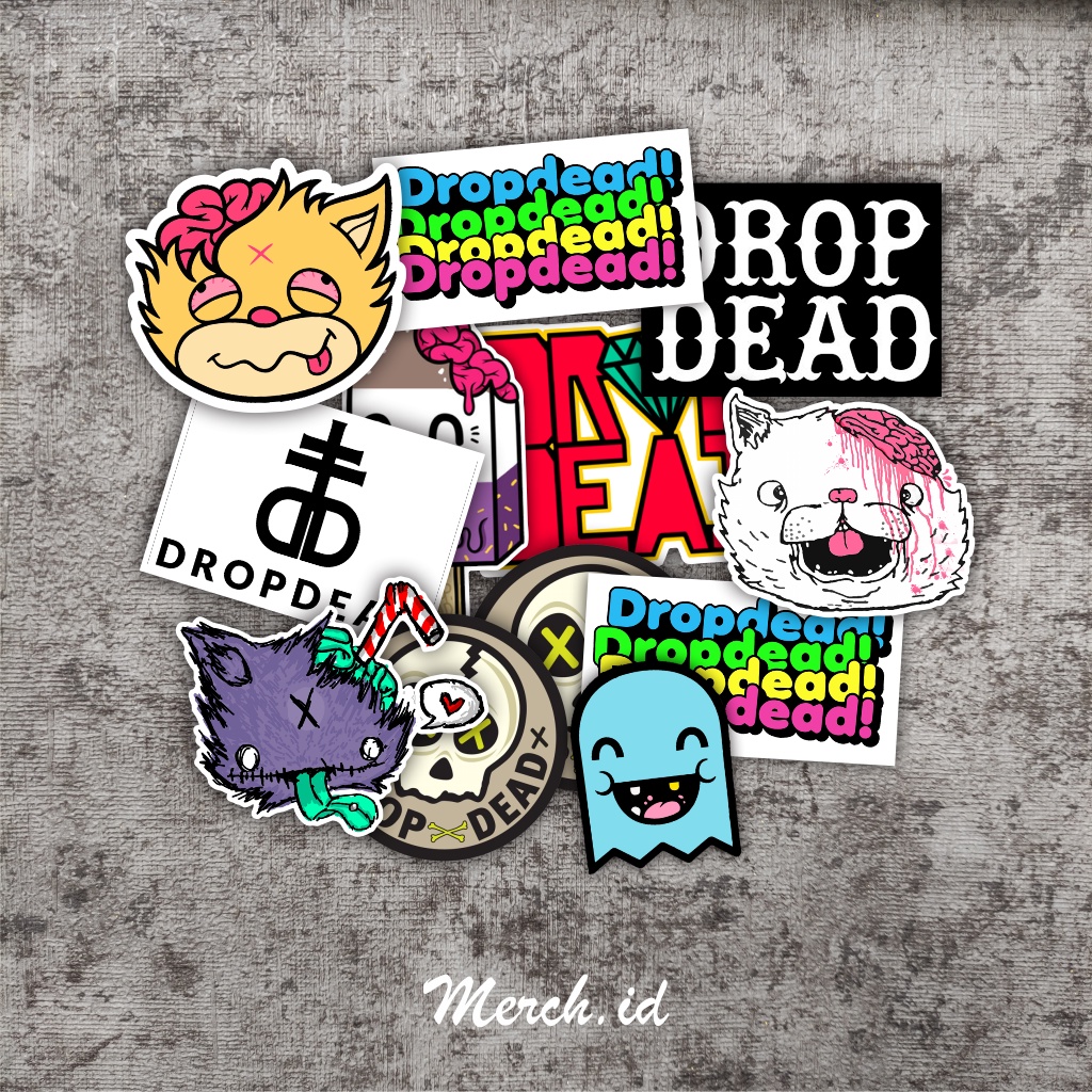 Jual Stiker distro brand DROP DEAD /Sticker Pack | Shopee Indonesia