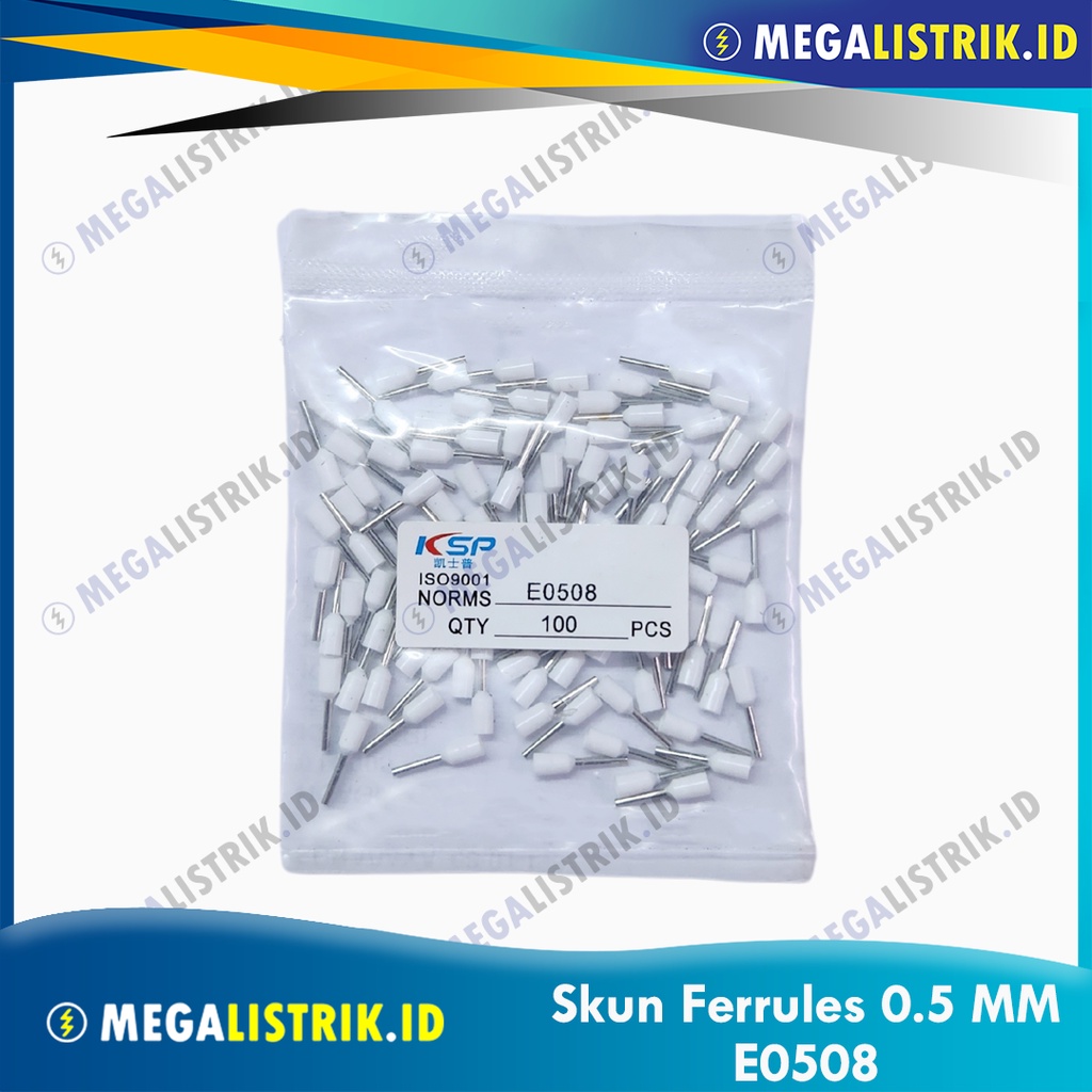 Jual KSP SKUN FERRULES 0.5 MM / SKUN KABEL FERULES 0.5MM / INSULATED ...