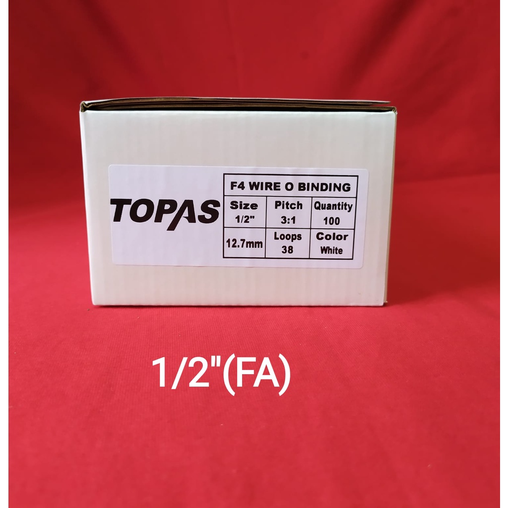 Jual Ring Jilid kawat TOPAS Wire 38 Rings Binding Ukuran 1/2 '' 12,7 MM ...