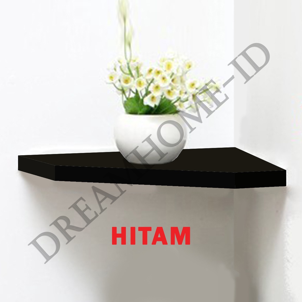 Jual rak ambalan dinding sudut minimalis AD20 / rak dinding sudut / rak ...