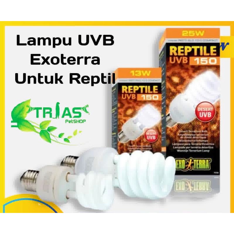 Jual Lampu UVB Exoterra 15.0 13/25watt/reptil/bukan halogen/sinar matahari/bearded dragon ...