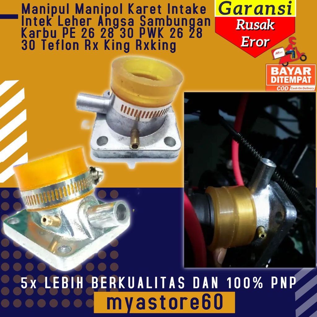 Jual Manipul Manipol Karet Intake Intek Leher Angsa Sambungan Karbu PE PWL PWM PWK 26 28 30 32 ...