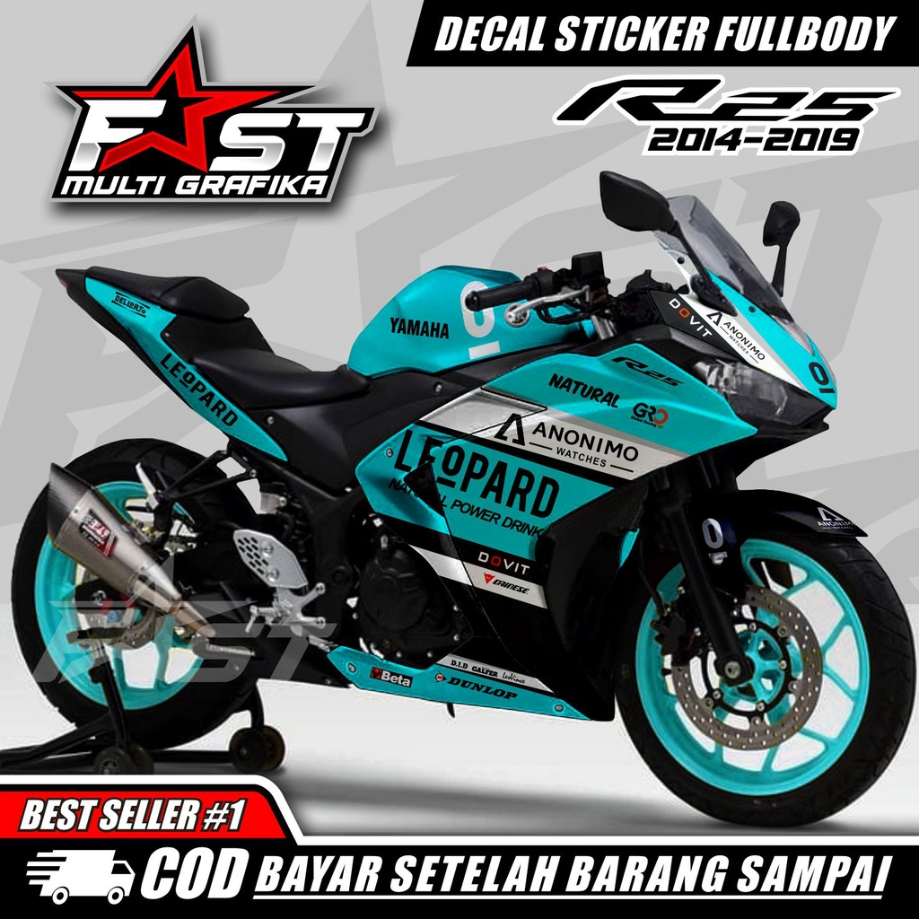 Jual "R25 Leopard Sticker Striping Decal Yamaha R25 Sticker Decal R25 ...