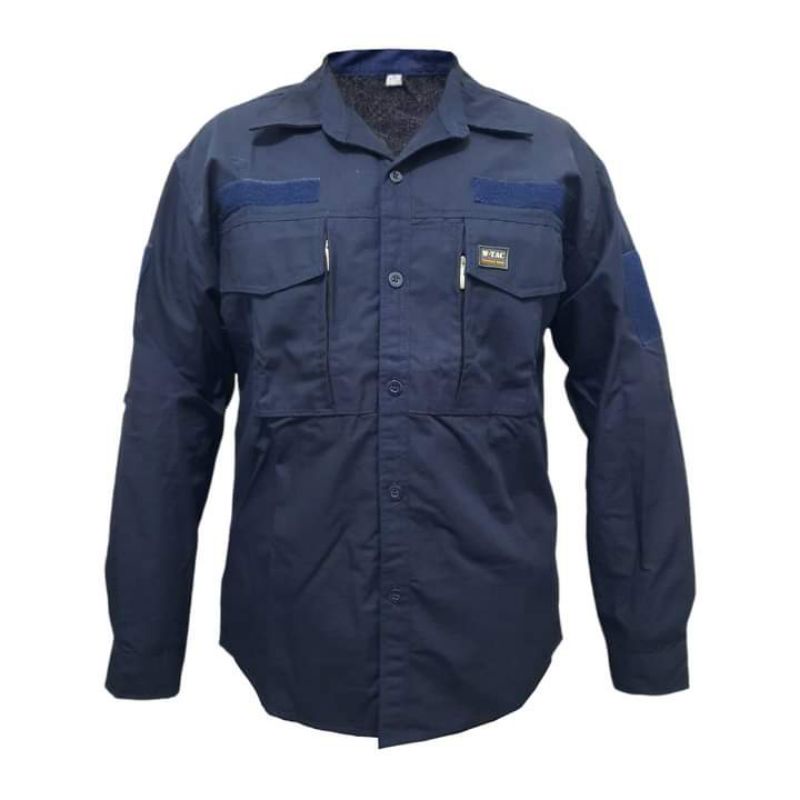 Jual kemeja taktis seragam pdl tactical hitam krem navy biru dongker ...