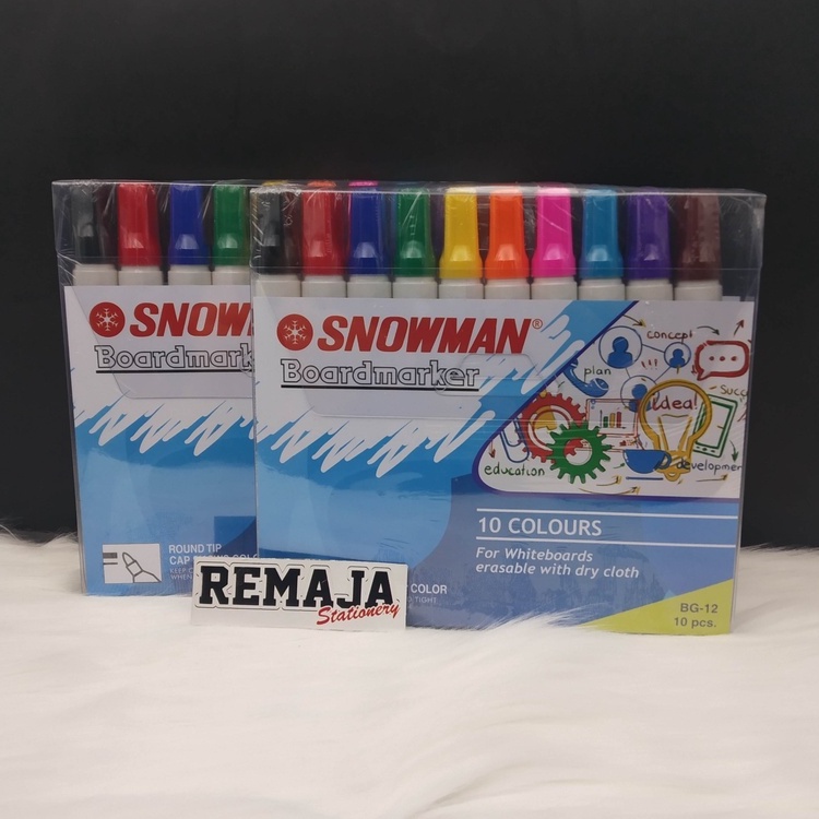 Jual Spidol Snowman WhiteBoard Set 10 Warna | Shopee Indonesia