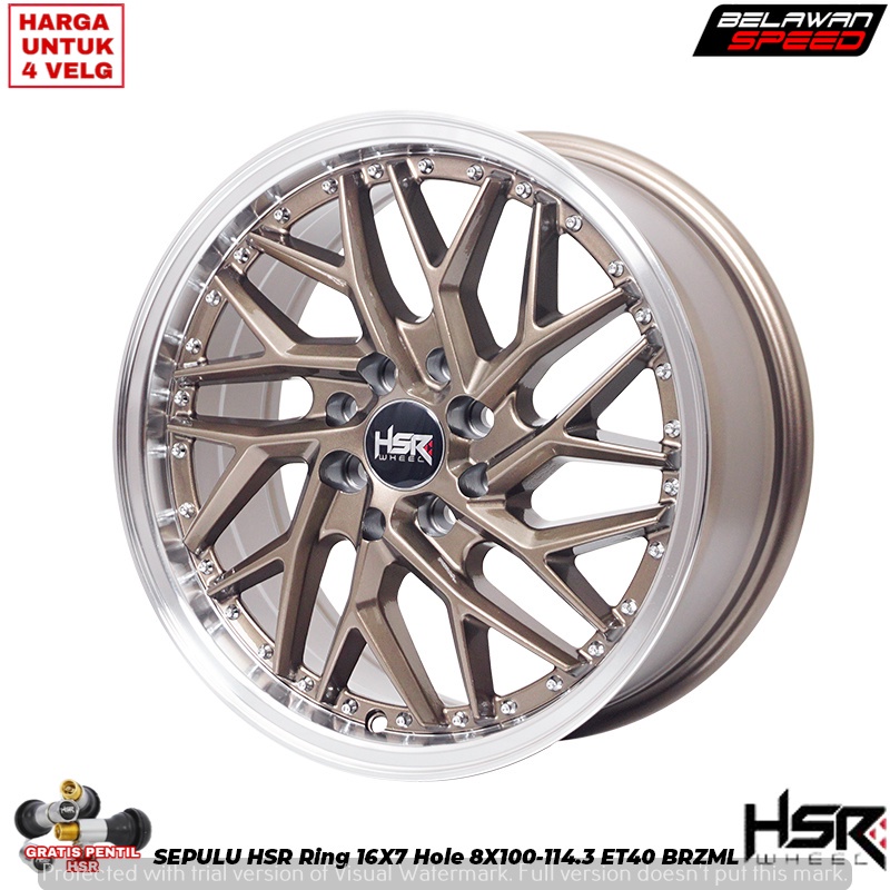 Jual VELG MOBIL RACING RING 16 HSR SEPULU PCD 4X100/114,3 UNTUK LIVINA AVANZA FREED BRIO MOBILIO ...