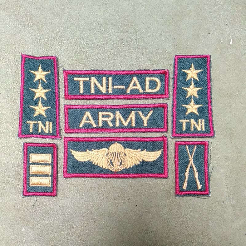 Jual Atribut Tni Ad Bordir Embroidery Bordelan Baju Seragam Tentara ...